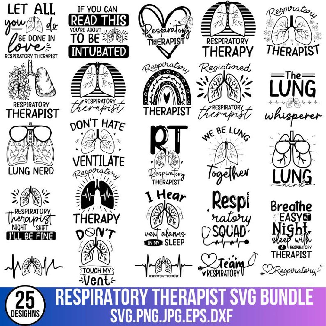Respiratory Therapist SVG Bundle: Lung Designs (25 Files) - Etsy