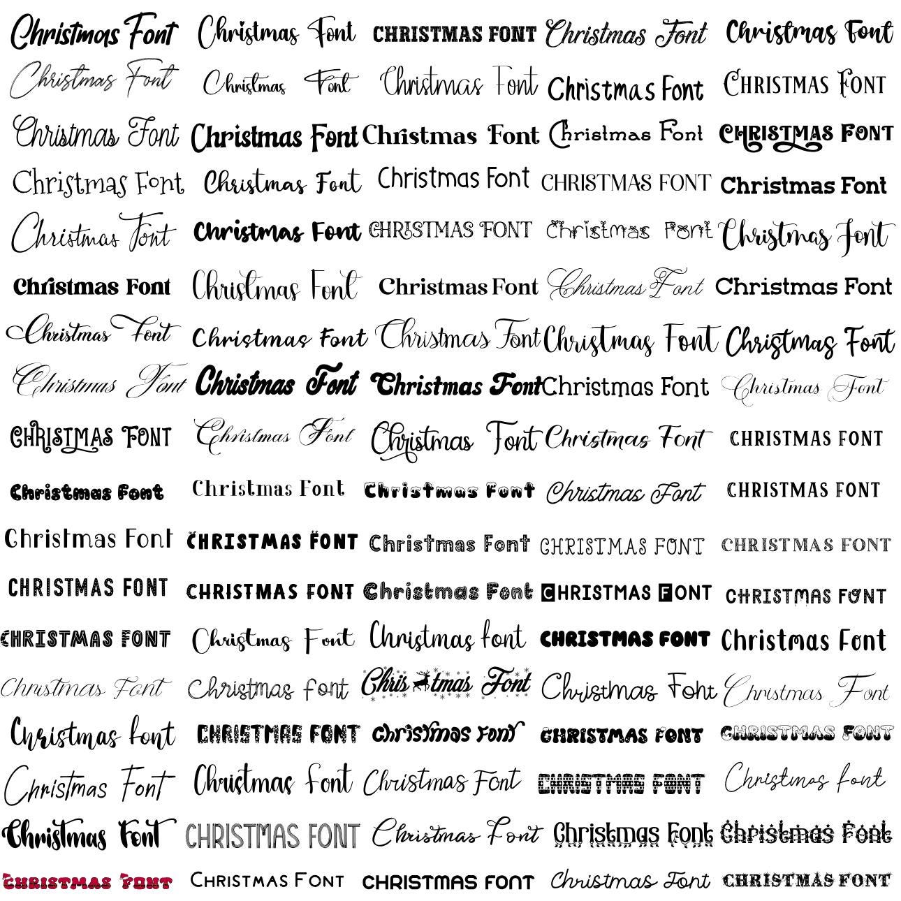 Christmas Font Bundle & Alphabets, Holiday Fonts (instant Download) - Etsy