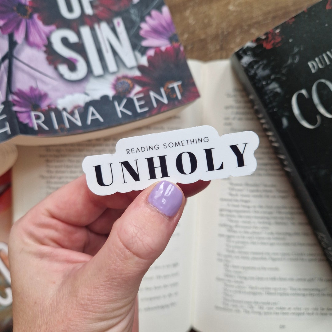Reading Something Unholy Sticker Dark Romance Stickers Smut Kindle ...