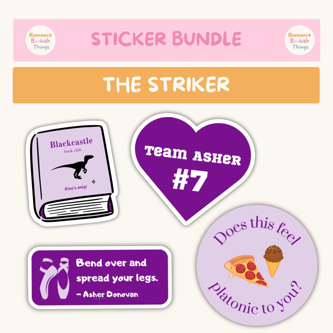 The Striker Bookish Stickers Bundle Kindle Stickers Book Asher Donovan ...