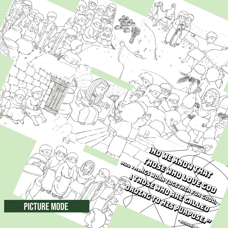 Bible Story Colouring Pages - the Story of Joseph. 20 Pages of Kids ...