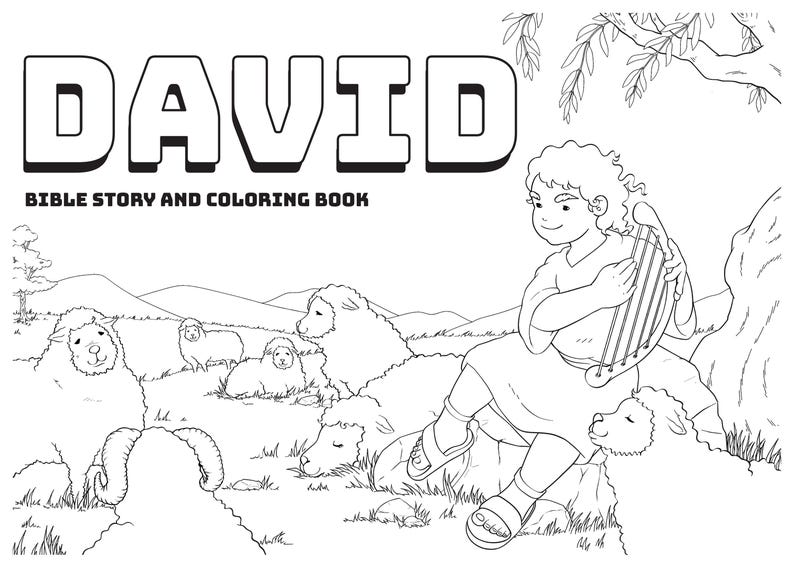 The Story of David - Bible Story Colouring Pages. 15 Pages of Children ...