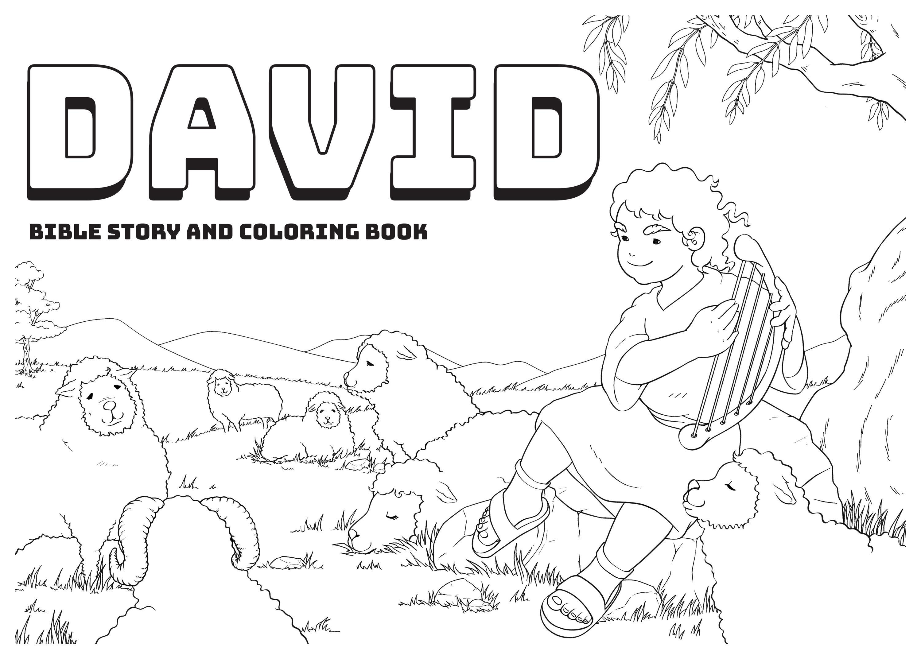 The Story of David Bible Story Colouring Pages. 15 Pages of Children ...