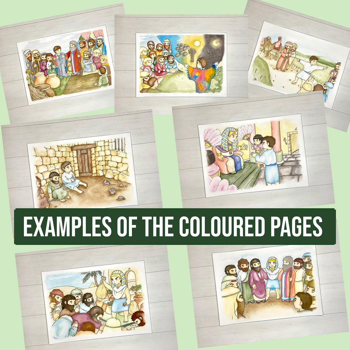 Bible Story Colouring Pages - the Story of Joseph. 20 Pages of Kids ...