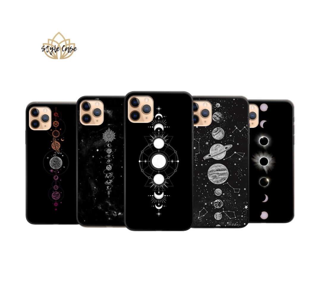 Galaxy Phone Case Space Planets Moon Cover Fit for iPhone 14 Pro, 13 ...