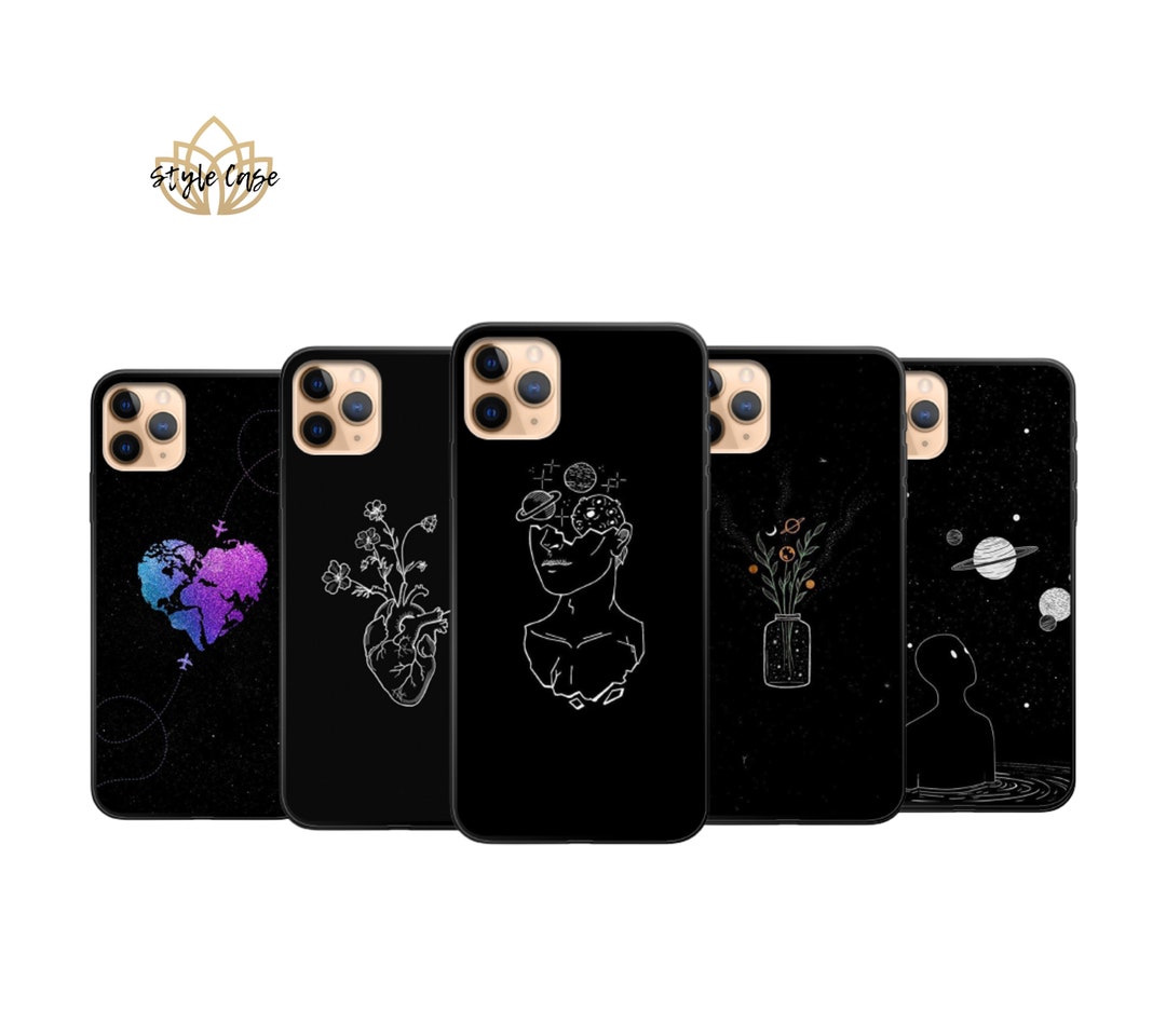 Galaxy Phone Case Space Planets Moon Cover Fit for iPhone 14 Pro, 13 ...