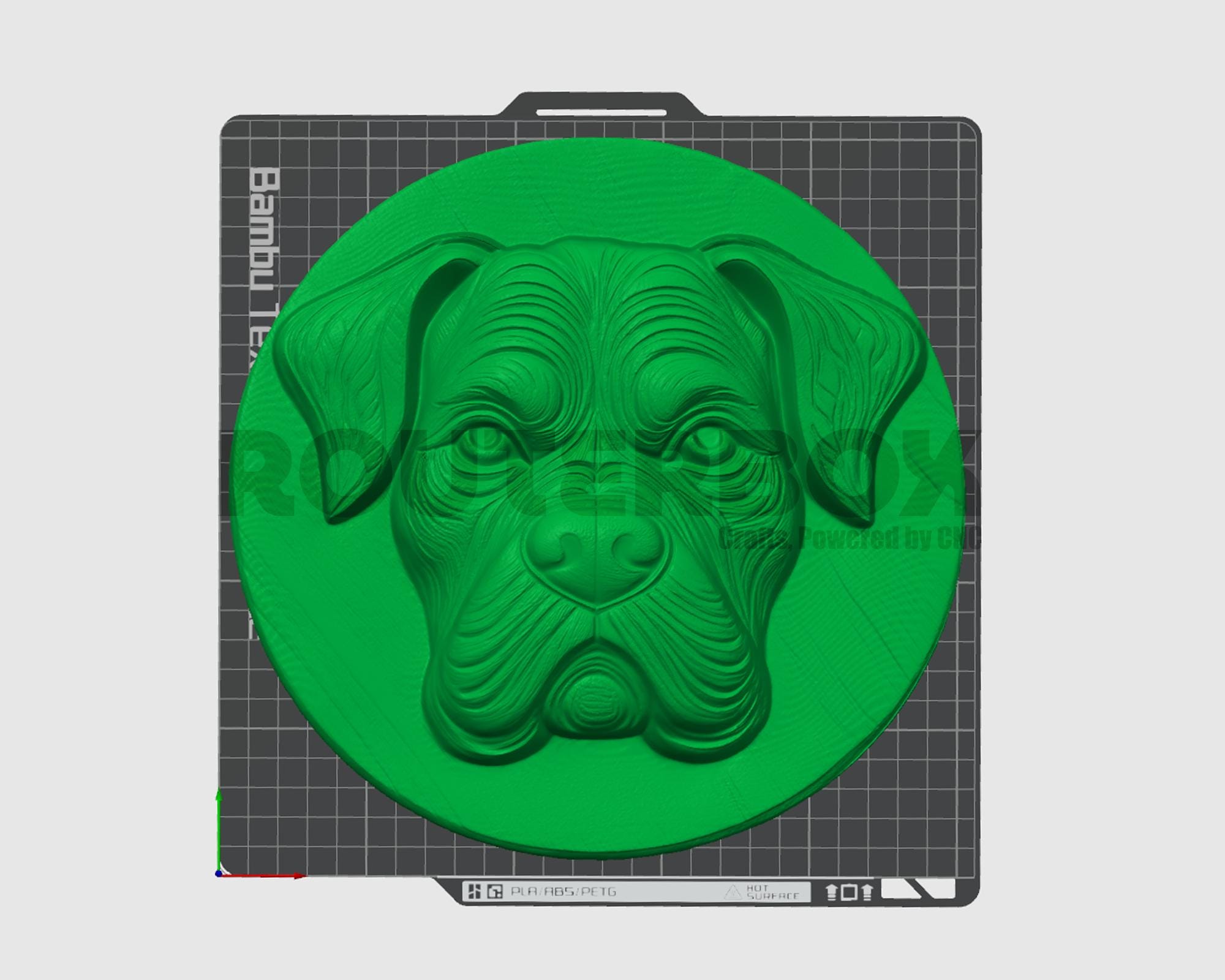 Boxer Dog CNC Relief STL File, 3D Printable Dog Breed Plaque - Etsy