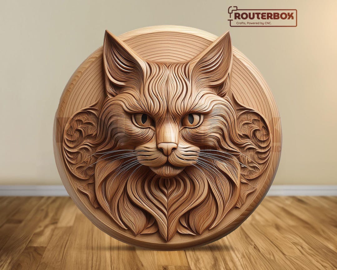 Cat 3D STL for CNC Woodwork, Resin Crafting, Silicone Molding, 3D ...