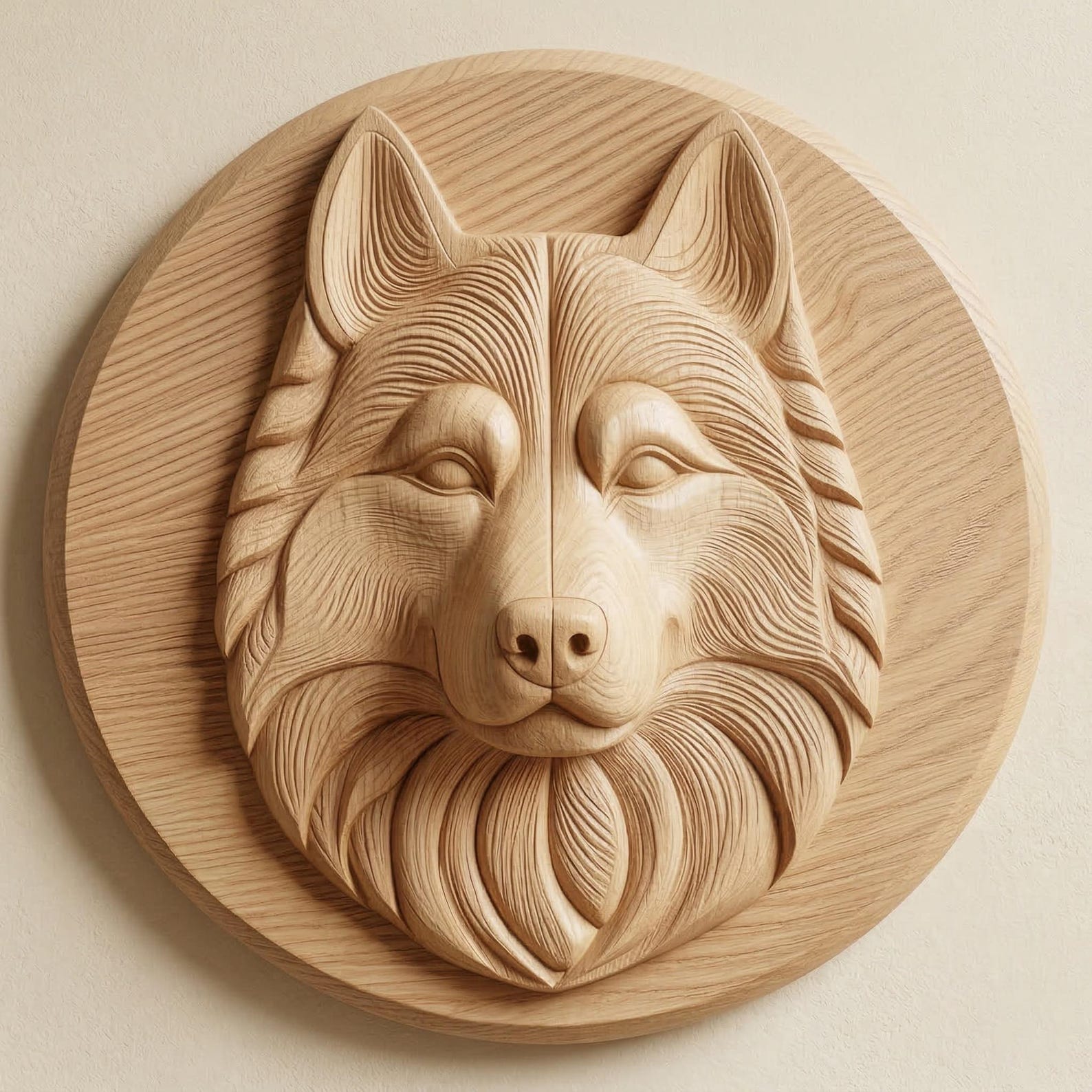 Siberian Husky Dog Portrait Relief STL for CNC Router Wood Carving File ...