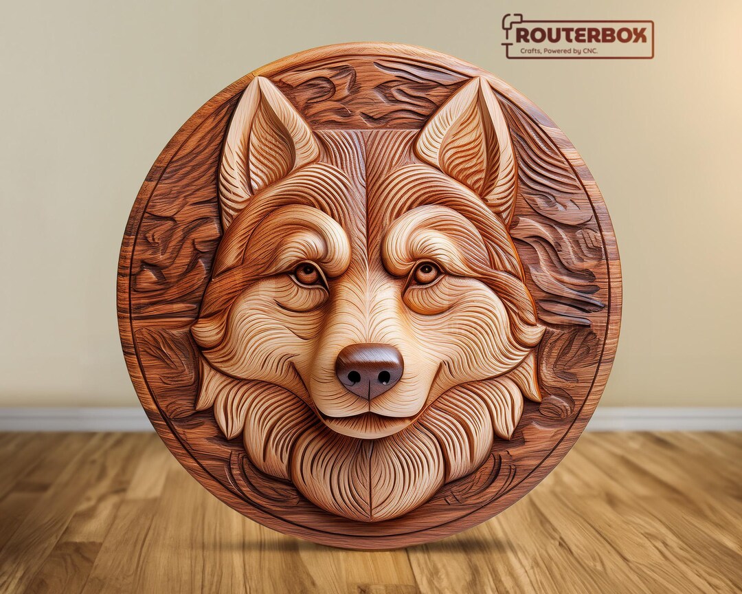 Siberian Husky Dog 3D STL File, Perfect for Wood Carving, Resin Print ...