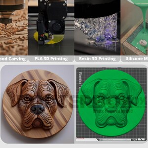 Boxer Dog Realistic 3D STL Model: CNC Carving, Resin Printing (digital ...