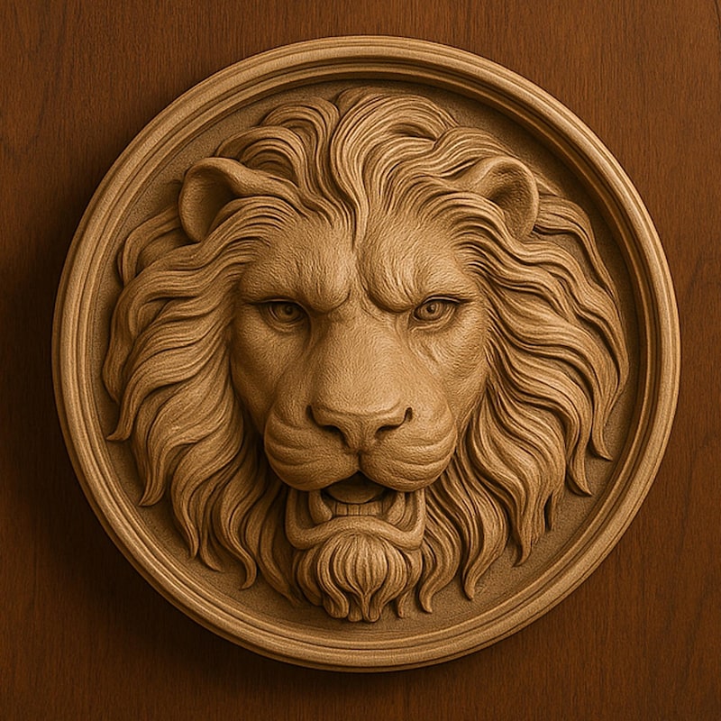 Lion Head Relief Stl - Etsy