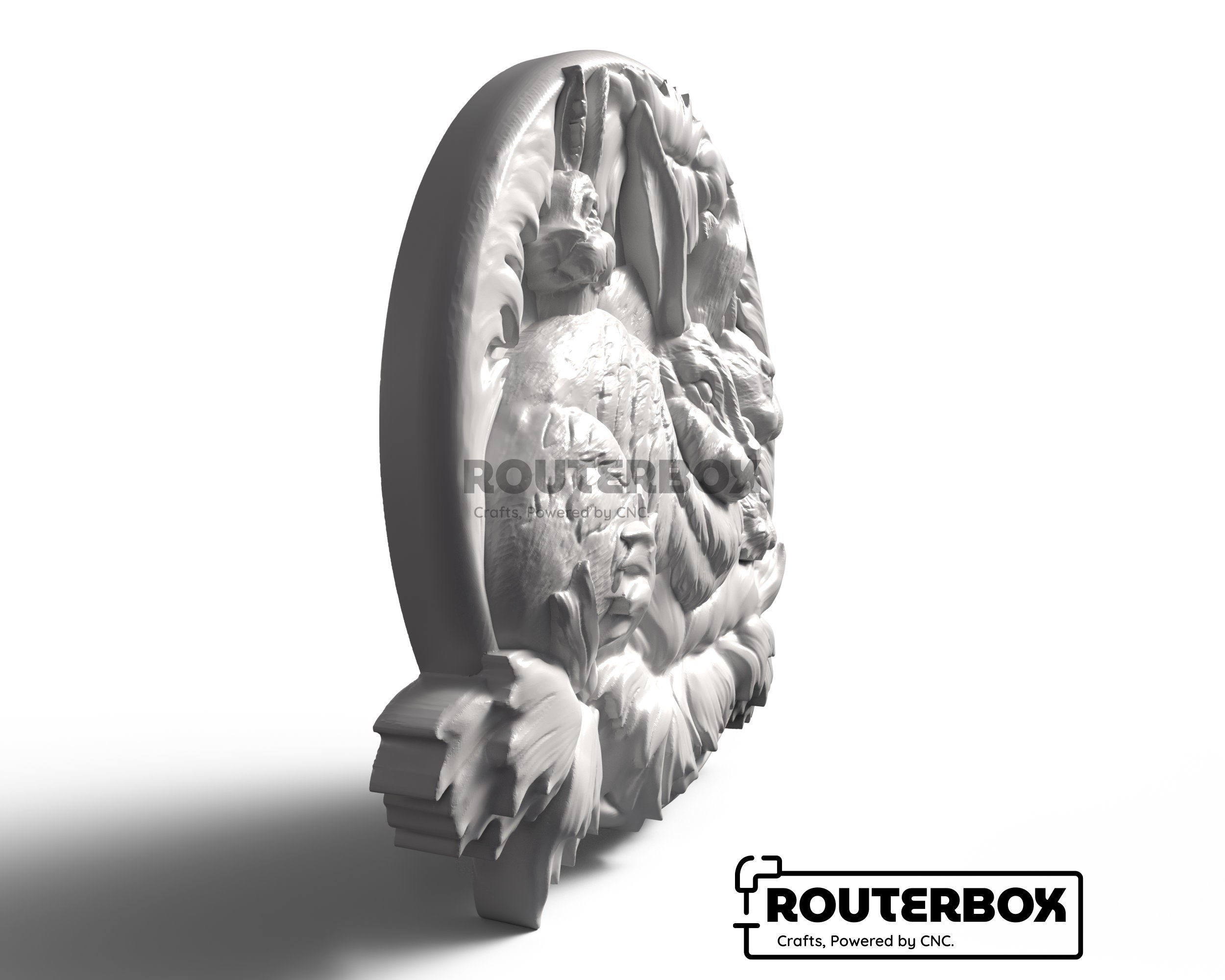 Rabbits in the Wild Relief STL Model for CNC Router and - Etsy