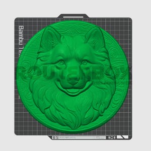 Samoyed Dog Realistic STL Model for 3D Print, Suitable for Wood Carving ...