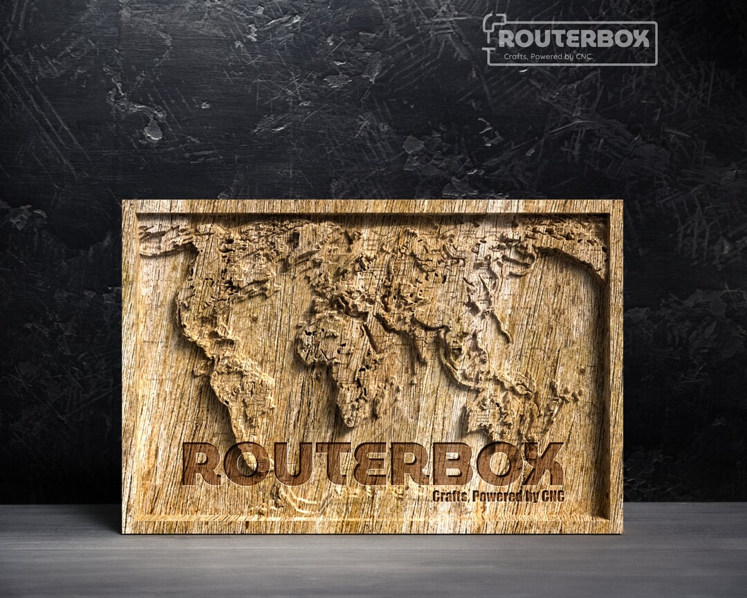 Wooden World Map CNC Router 3D STL Model (digital Download) - Etsy UK