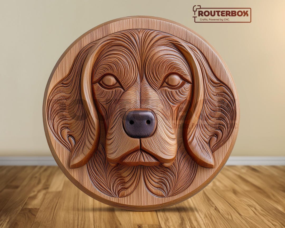 Beagle Dog 3D STL File for CNC Routers, Great for Wood Carving, Resin ...