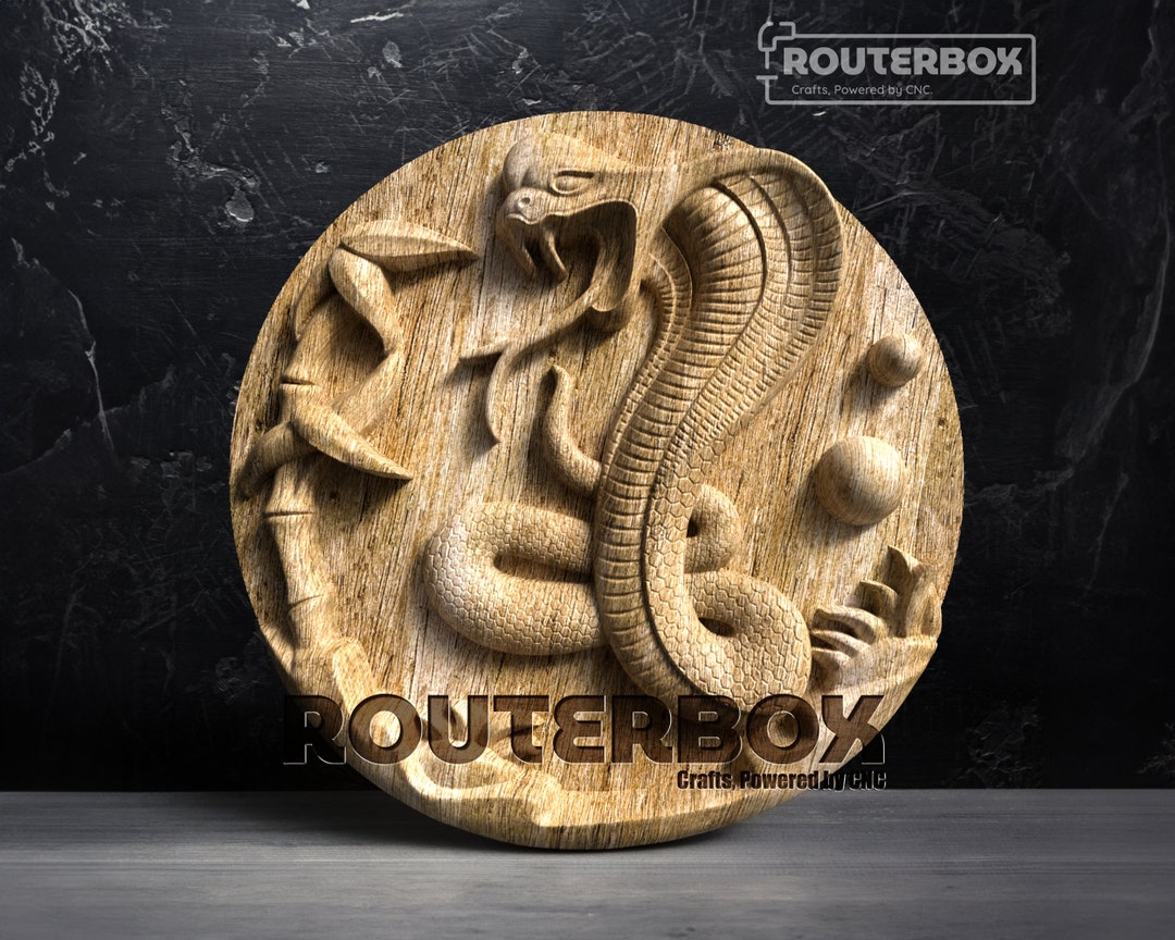Snake Relief 3D STL Model for CNC Router and Woodworking, Perfect for ...