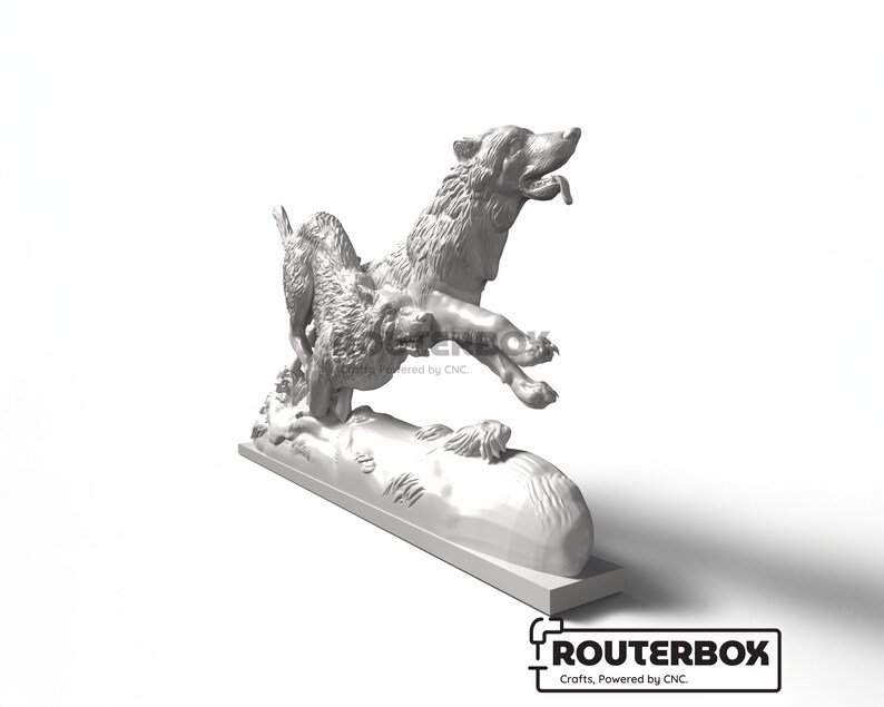 Modelo STL en relieve de lobos corriendo para enrutador CNC y ...