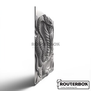 Cobra Snake Relief 3D STL Model for CNC Router and Woodworking, Ideal ...