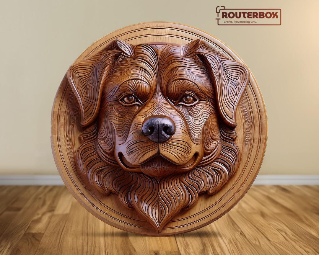 Strong Rottweiler Dog 3D Print Ready STL, Great for CNC Cutting, Wood ...
