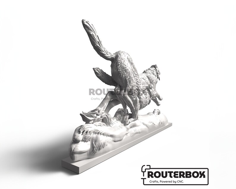 Modelo STL en relieve de lobos corriendo para enrutador CNC y ...