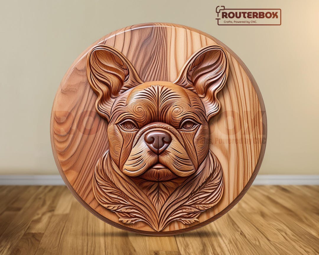 French Bulldog Dog 3D STL File, Perfect for Wood Carving, Resin Print ...