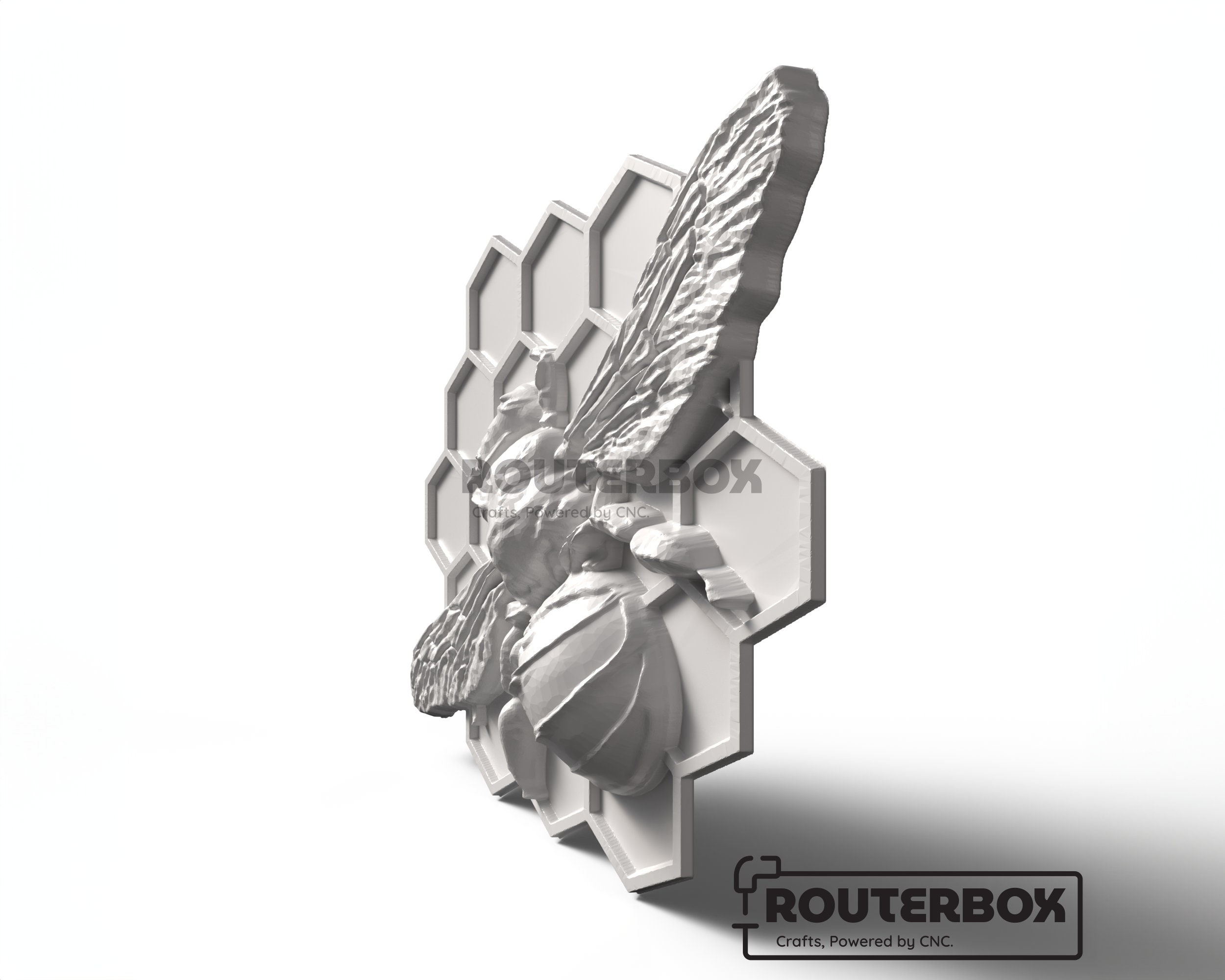 Honeycomb and Bee Relief STL Model for CNC Router and Woodworking ...