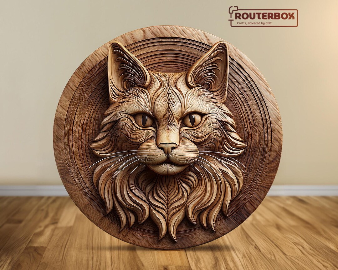 Detailed Cat STL File for CNC Routing, 3D Printing, Resin Crafting ...