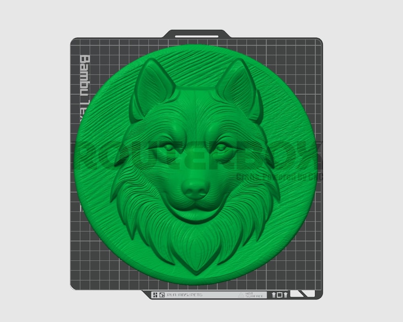 Siberian Husky Dog Relief 3D STL Model for CNC Router Wood Carving - Etsy