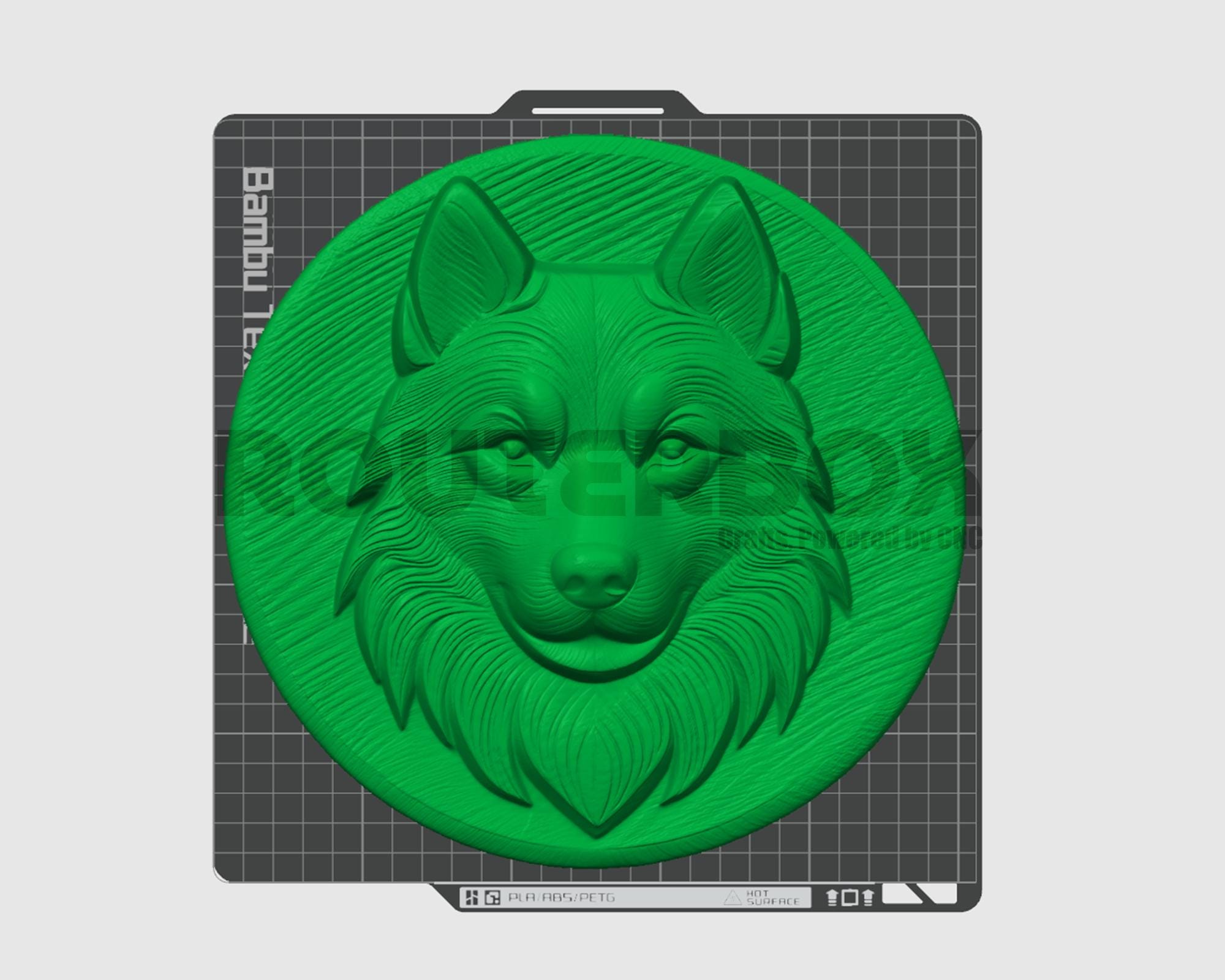 Siberian Husky Dog Relief 3D STL Model for CNC Router Wood Carving - Etsy