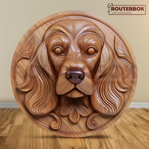 Cocker Spaniel Dog 3D Print Ready STL, Great for CNC Cutting, Wood ...