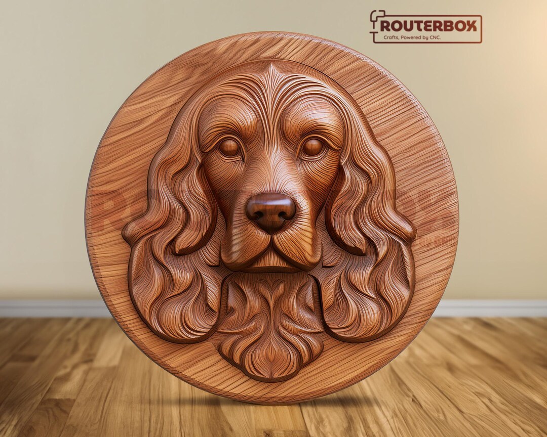 Cocker Spaniel 3D Model STL for CNC Router, Resin Print (digital ...