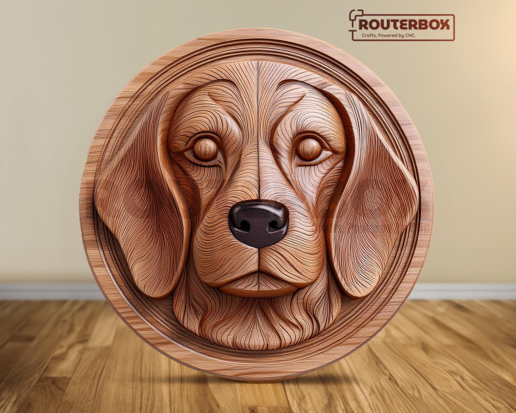 Beagle Dog 3D STL Model: CNC Router, Wood Carving, Resin Printing ...