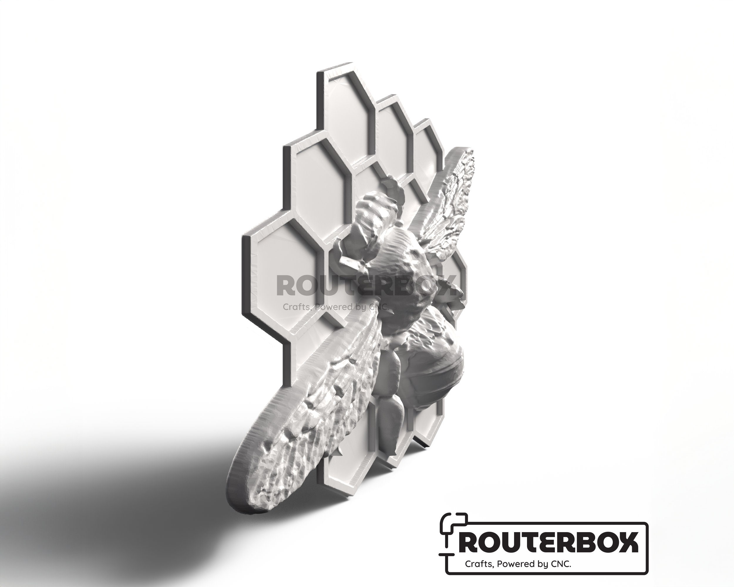 Honeycomb and Bee Relief STL Model for CNC Router and Woodworking ...