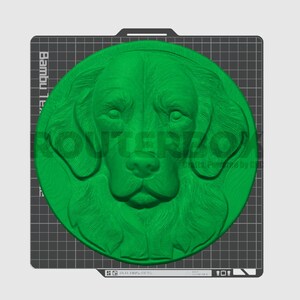 Golden Retriever 3D STL Model for CNC Router, Wood Carving (digital ...