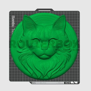 Elegant Cat STL File for CNC Routing, 3D Printing, Wood Carving, Resin ...