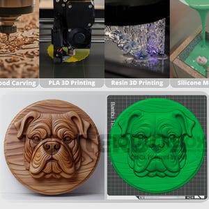 English Bulldog Dog 3D STL File, Perfect for Wood Carving, Resin Print ...