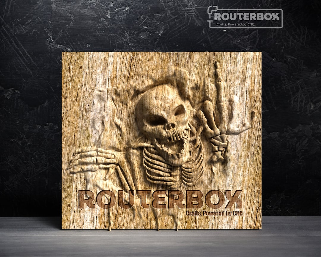 Crazy Skeleton Halloween Wooden Decor: Spooky Delight for CNC Router ...