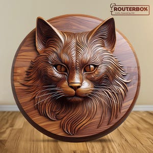 Feline Cat 3D STL for CNC Routers, Wood Carving, Resin Printing ...