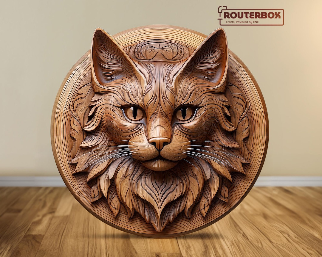 Cat 3D STL for CNC Routing, Woodwork, Resin Printing, Silicone Molding ...