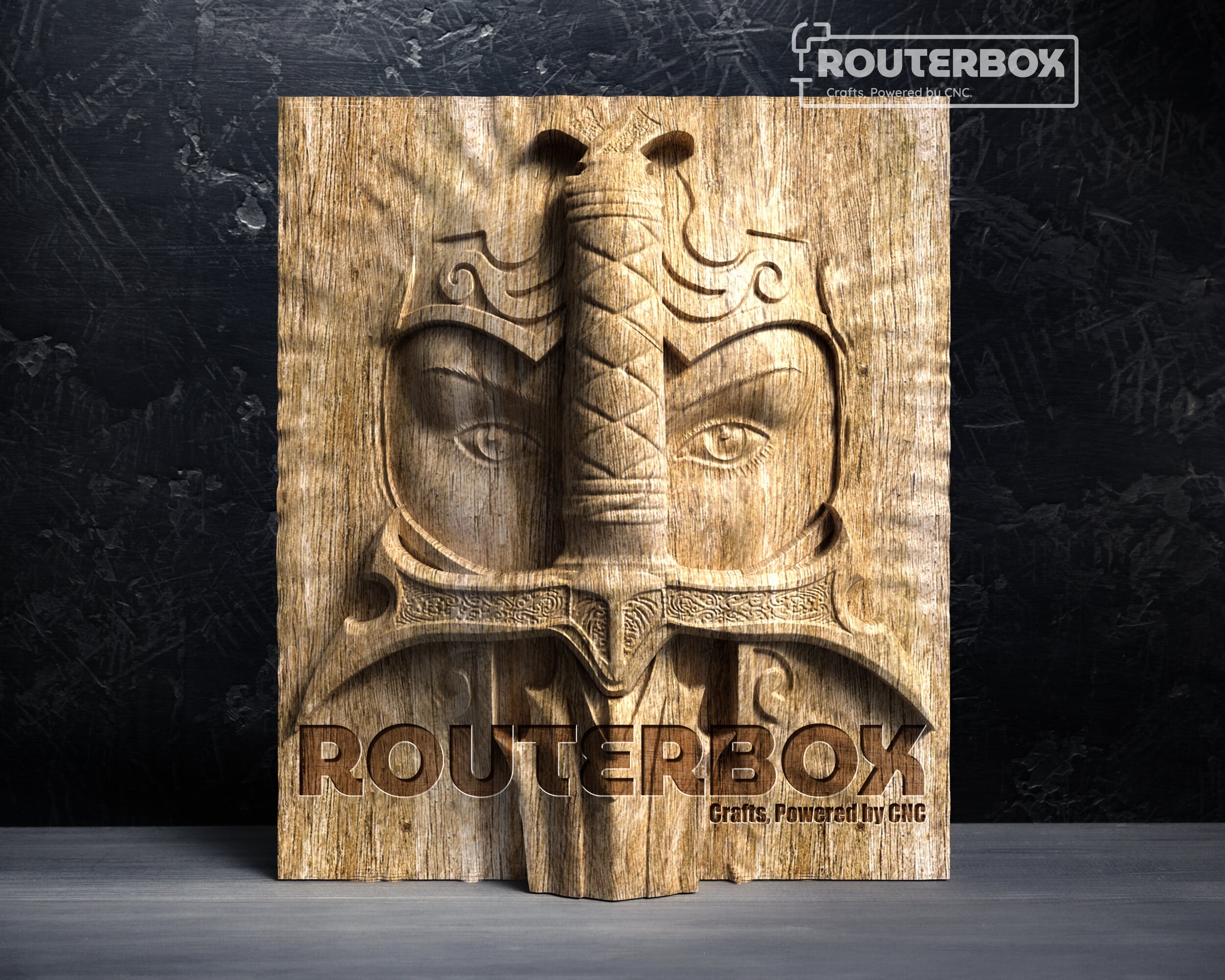 Viking's Unyielding Gaze: Sword-forged Face of No Mercy 3D STL Model ...