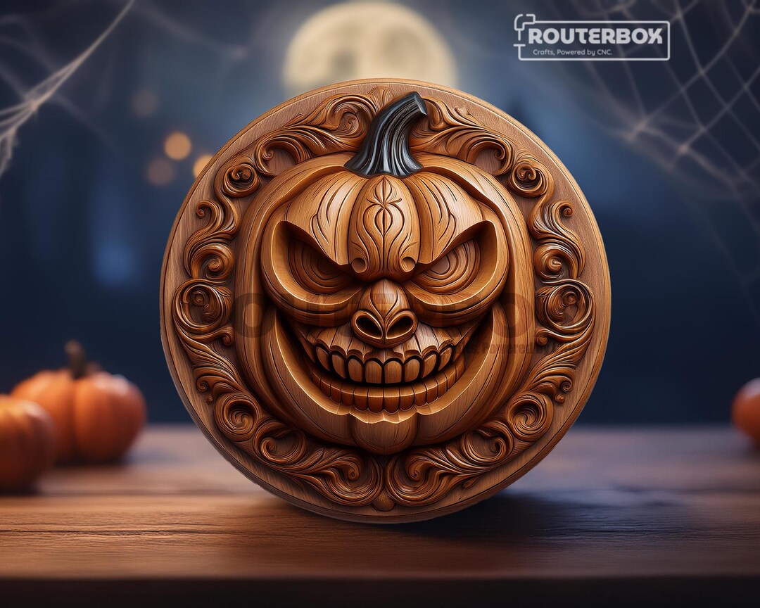 Cheeky Pumpkin STL: CNC Router & Resin Print, Halloween Crafting ...