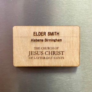 LDS Missionary Name Tag Custom Ornament | Magnet - Etsy