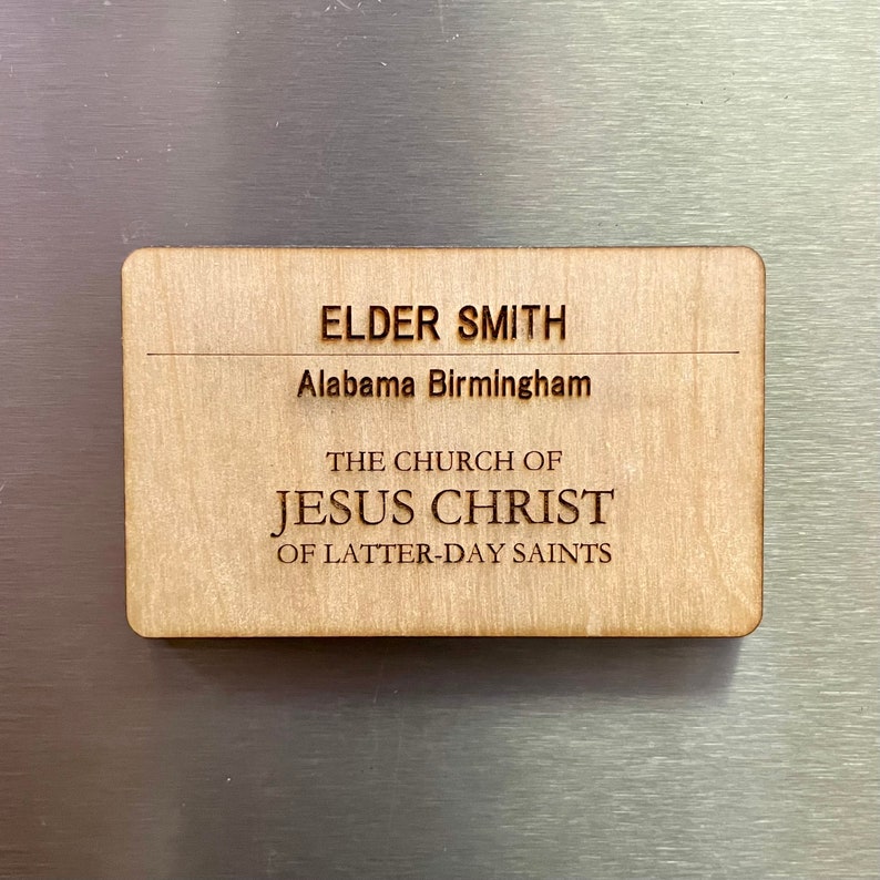 LDS Missionary Name Tag Custom Ornament | Magnet - Etsy