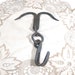 Vintage Double Butcher Hook Rustic Forged Iron Meat Hook Double Hook Hanger Wrought Primitive ...