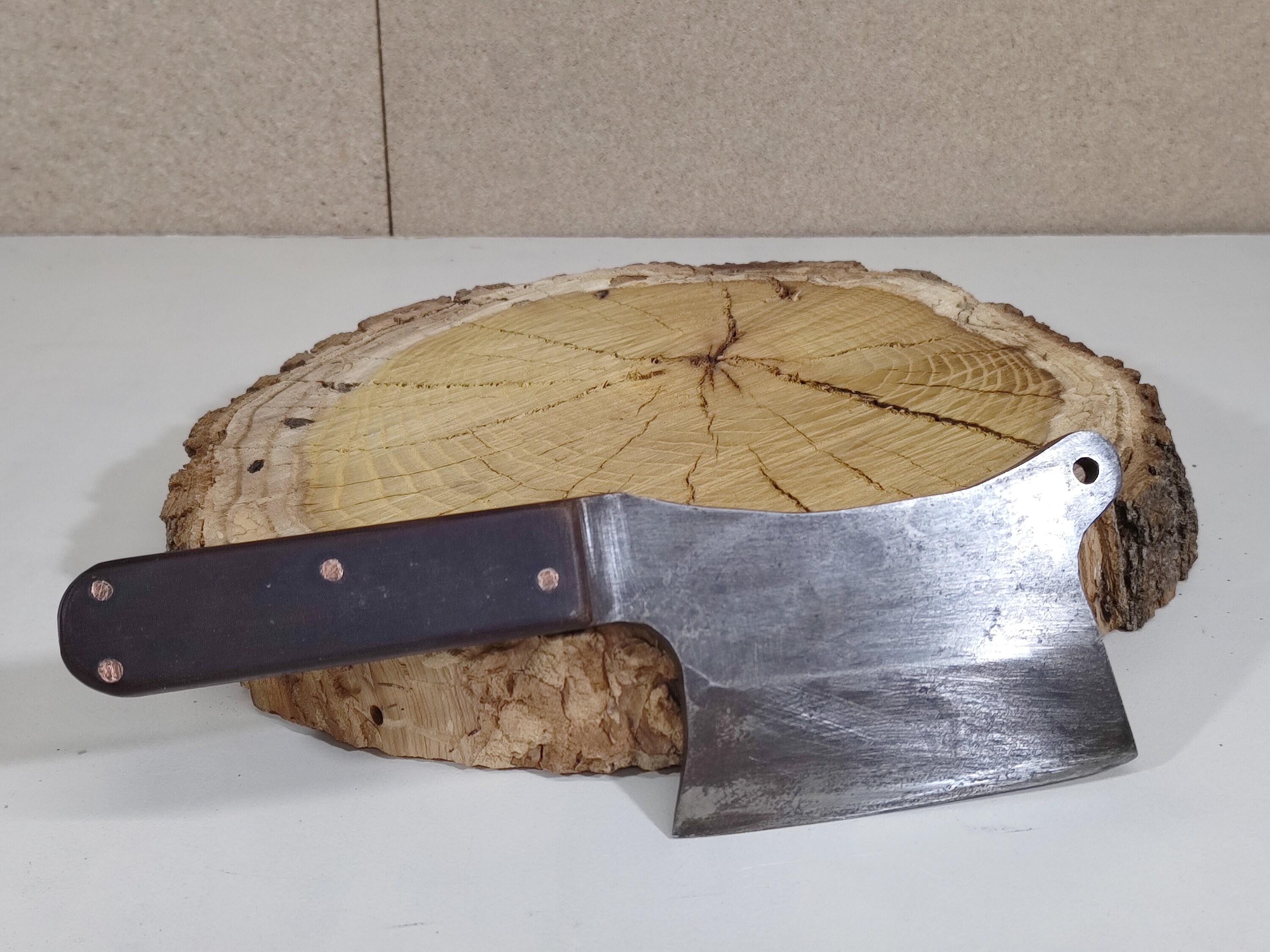 Vintage Meat Cleaver Chopper With Handle Textulitis Handle - Etsy