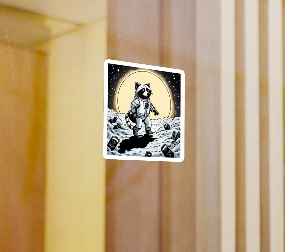 Funny Racoon Space Moon Trash Panda Humor Gifts Home - Etsy