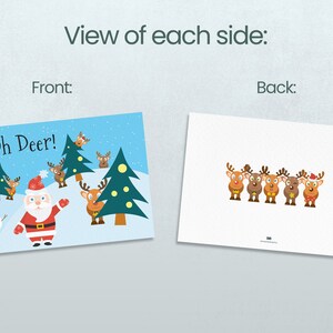 Oh Deer Christmas Card, Funny Christmas Card, Deer Christmas Card ...