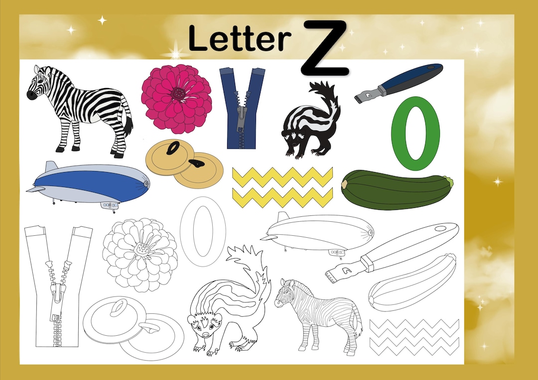 Alphabet Clipart Letter Z Vector EPS SVG PNG - Etsy