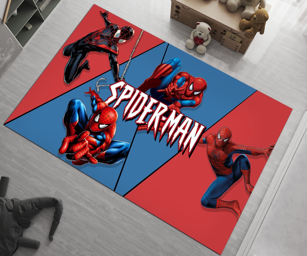 Spiderman Rug, Spider Man Rug, Superhero Rug, Super Hero Rug, Kids Room ...